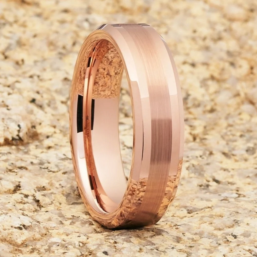 Jewelry | New 6mm Rose Gold Tungsten Wedding Band Ring Size 5 | Poshmark